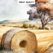 Watercolor Bale of Hay Clipart Wheat Field PNG Farm Life Animals ...