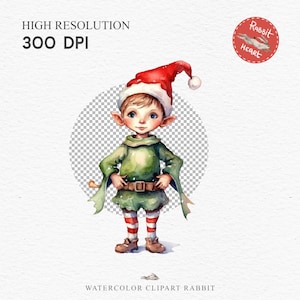 Merry Christmas Santa Elf Clip Art PNG Xmas Decoration Clipart Bundles ...