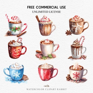 Christmas Hot Chocolate Cup Mug PNG Cocoa Merry Xmas Decoration Food ...