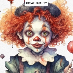 Horror Scary Clown PNG | Halloween Characters Clipart Bundles | Spooky ...