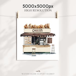 Churros Stand PNG | Baking Clipart | Watercolor Sweets PNG | Food ...