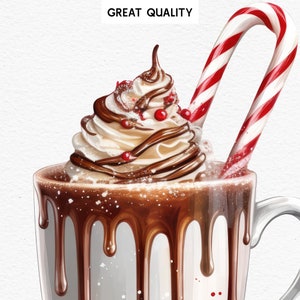 Christmas Hot Chocolate Cup Mug PNG Cocoa Merry Xmas Decoration Food ...