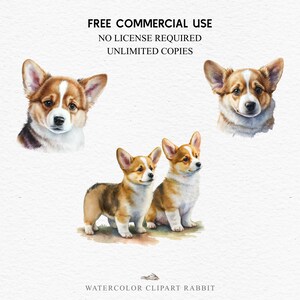 Corgi Puppy Clipart | Jumping Dog PNG | Watercolor Puppies in Basket ...
