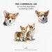 Corgi Puppy Clipart Jumping Dog PNG Watercolor Puppies in Basket ...