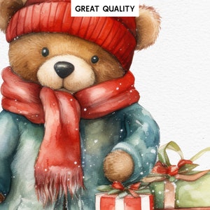 Christmas Teddy Bear Toy PNG | Merry Xmas Decoration Clipart Bundles ...