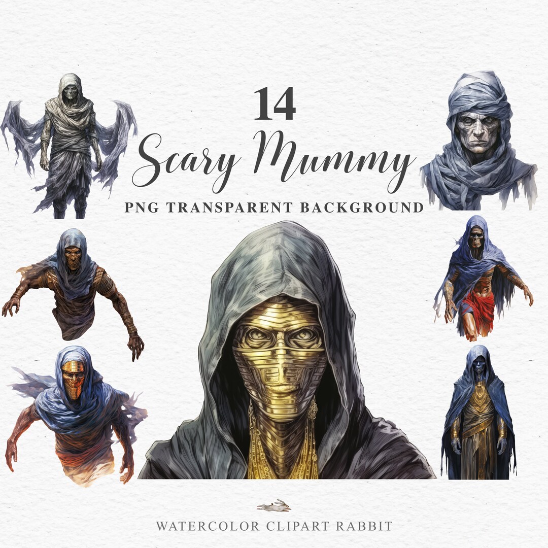 Scary Mummy Gentlemen Skeleton Zombie Man Suit PNG Halloween Clipart ...