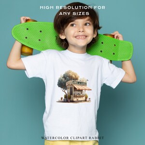 Watercolor Coffee Shop Clipart | Coffee Stand Food Truck |paris Cafe ...