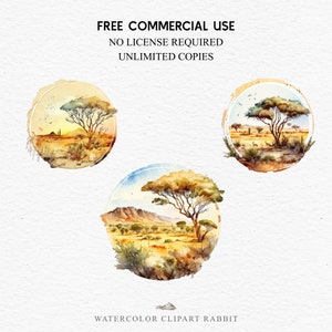 Savanna Landscape African Nature PNG Clipart | Safari Animals | Jungle ...