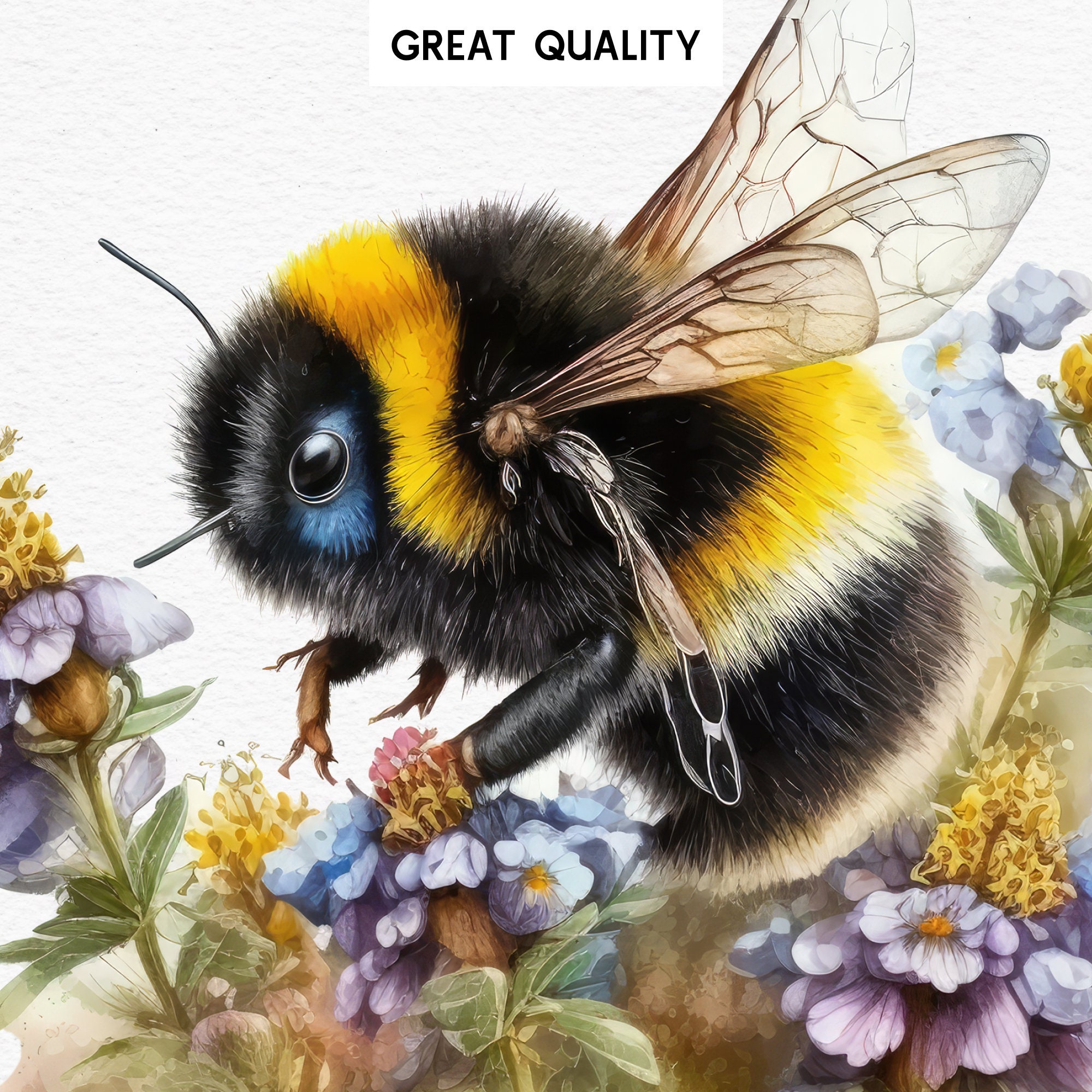 Watercolor Honey Bee Clipart Bumblebee PNG Summer Clipart - Etsy Australia
