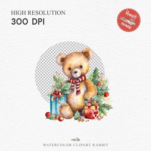 Christmas Teddy Bear Toy PNG | Merry Xmas Decoration Clipart Bundles ...