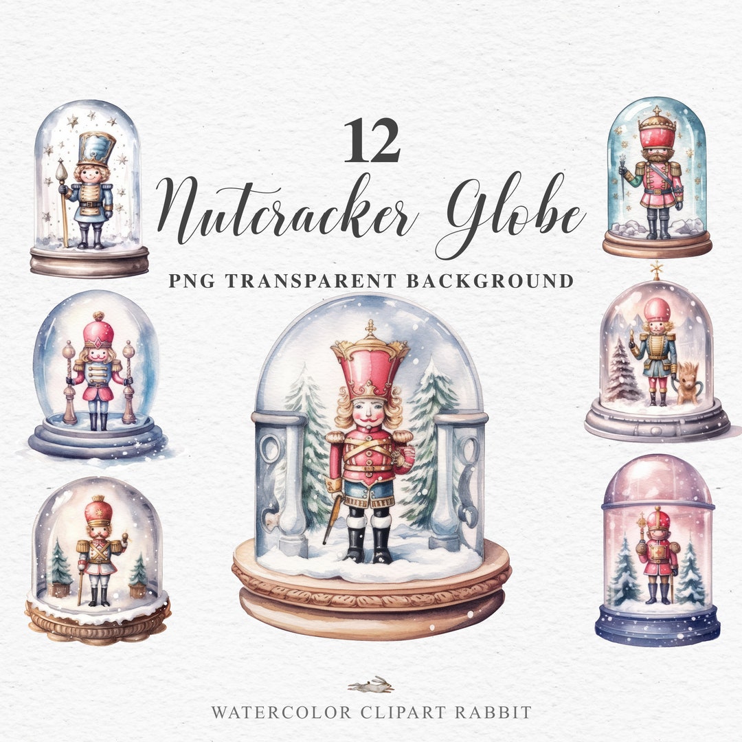 Christmas Snow Globe Nutcracker Toy PNG Xmas Decoration Clipart Bundles ...