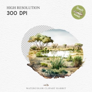 Savanna Landscape African Nature PNG Clipart | Safari Animals | Jungle ...