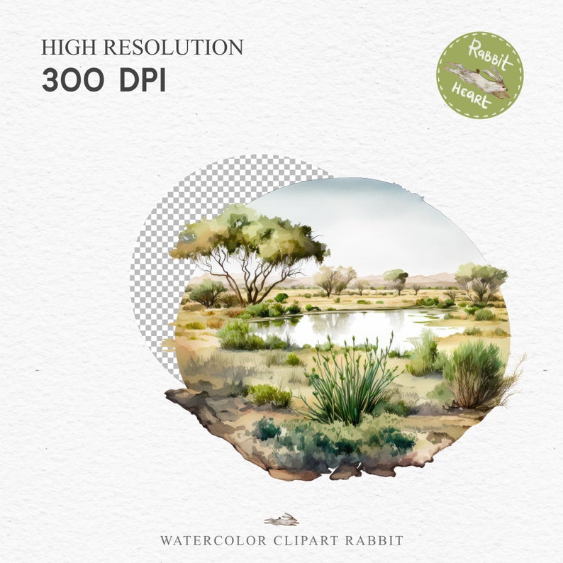 Savanna Landscape African Nature PNG Clipart Safari Animals - Etsy