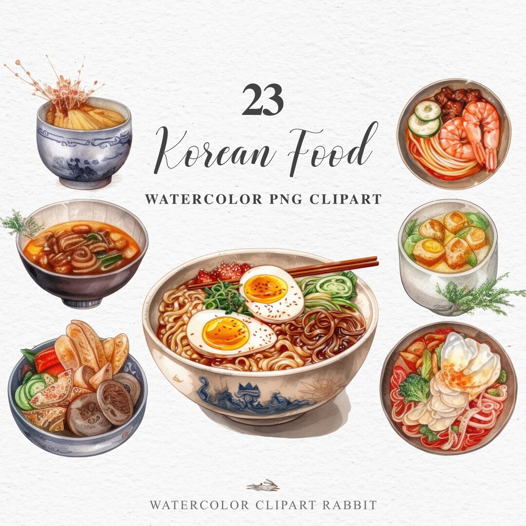 Watercolor Ramen Bowl PNG | Asian Korean Japanese Food Clipart | Lunch ...