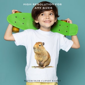 Cute Capybara PNG Clipart | Safari Animals | Jungle Nursery Wall Art ...