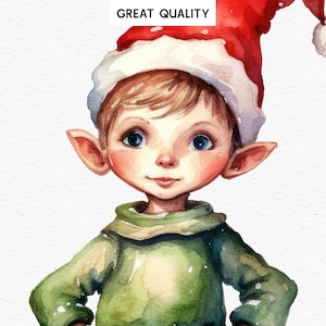 Merry Christmas Santa Elf Clip Art PNG Xmas Decoration Clipart Bundles ...