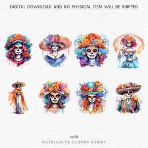 Day of the Dead PNG Halloween Characters Skeleton Clipart - Etsy