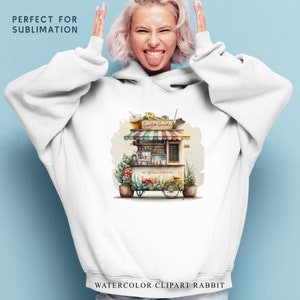 Watercolor Coffee Shop Clipart | Coffee Stand Food Truck |paris Cafe ...