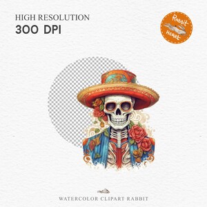 Day of the Dead PNG Halloween Characters Skeleton Clipart - Etsy