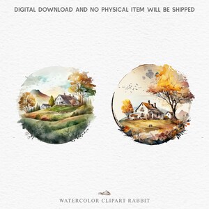 Watercolor Farm House Clipart PNG Rustic Country Barn | Farm Life ...