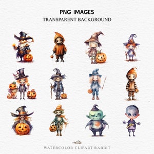 Children in Costume PNG | Halloween Characters Clipart Bundles | Spooky ...