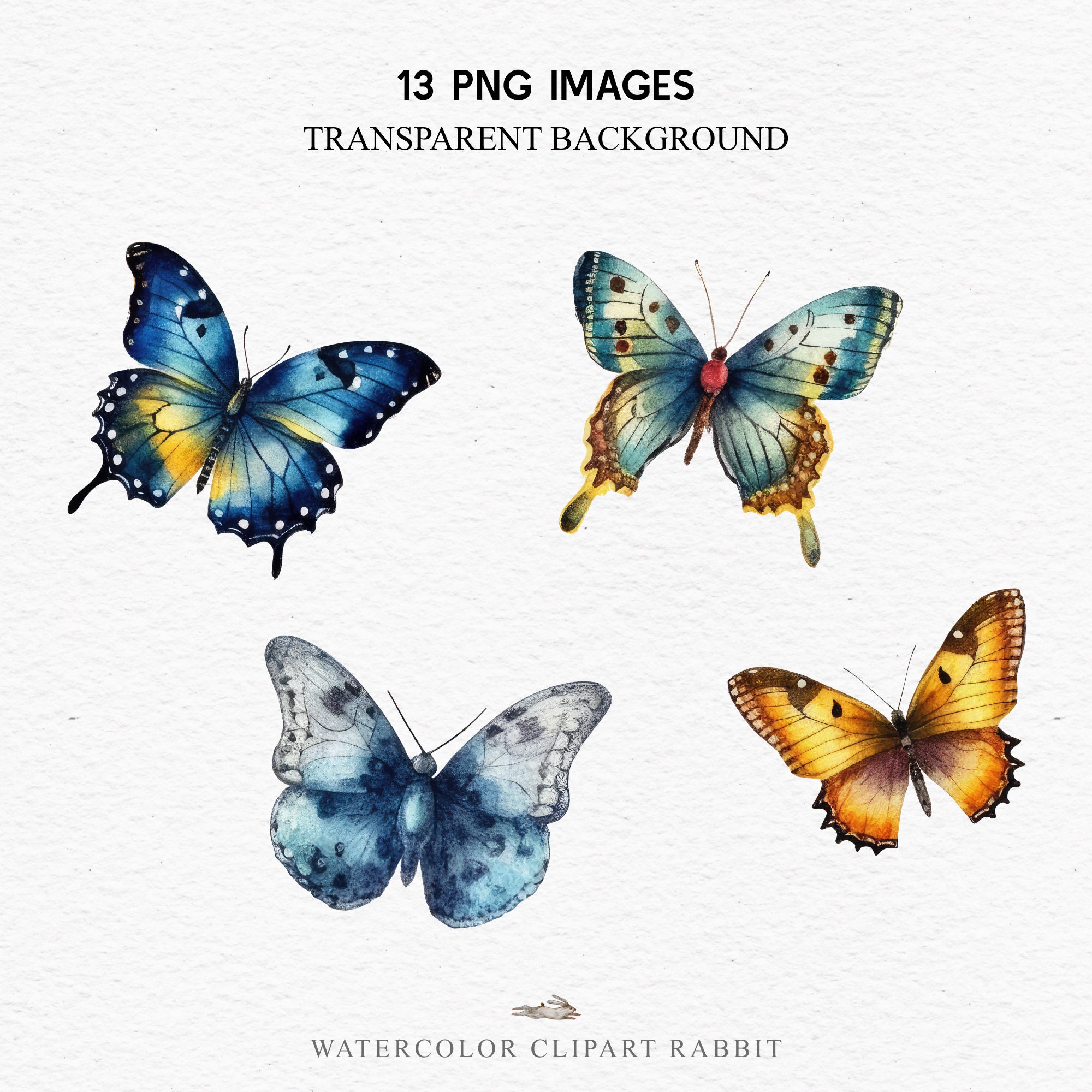 Monarch Butterfly Clipart Watercolor Butterfly PNG Floral - Etsy