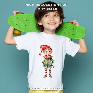 Merry Christmas Santa Elf Clip Art PNG Xmas Decoration Clipart Bundles ...