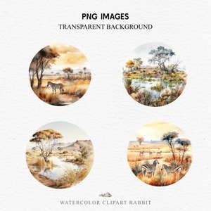 Savanna Landscape African Nature PNG Clipart | Safari Animals | Jungle ...