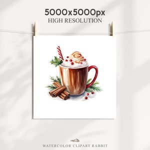 Christmas Hot Chocolate Cup Mug PNG Cocoa Merry Xmas Decoration Food ...