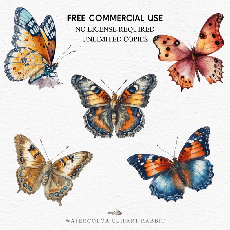 Monarch Butterfly Clipart Watercolor Butterfly PNG Floral - Etsy