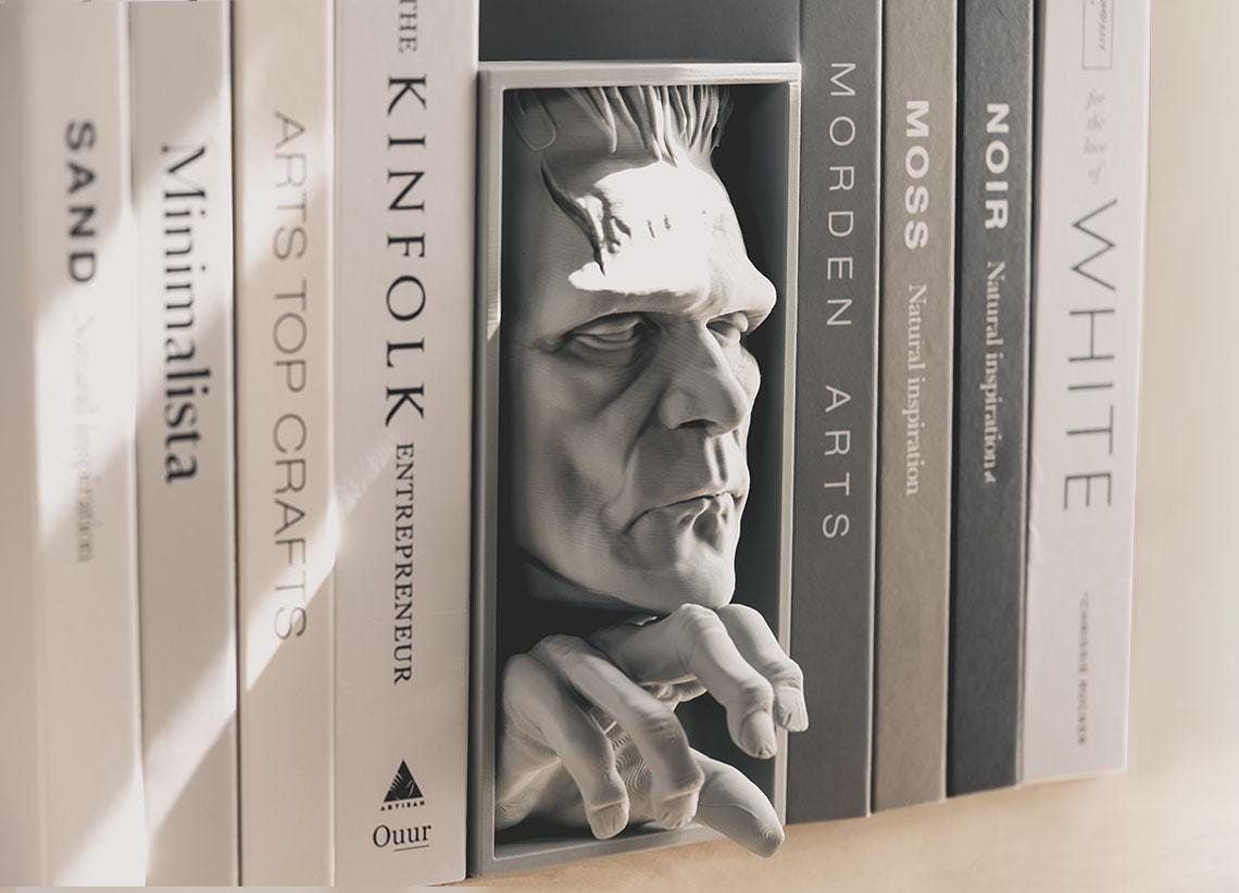 Frankenstein Monster Book Nook Shelf Decoration Decor Bookend Bookshelf ...
