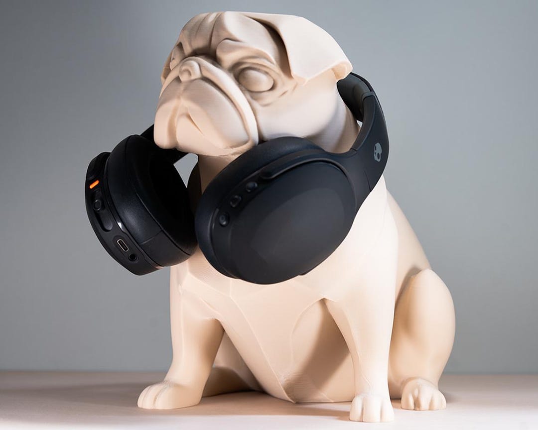 Cute Pug Chubby Kawaii Room Decor Headphone Stand Display Holder Girly ...