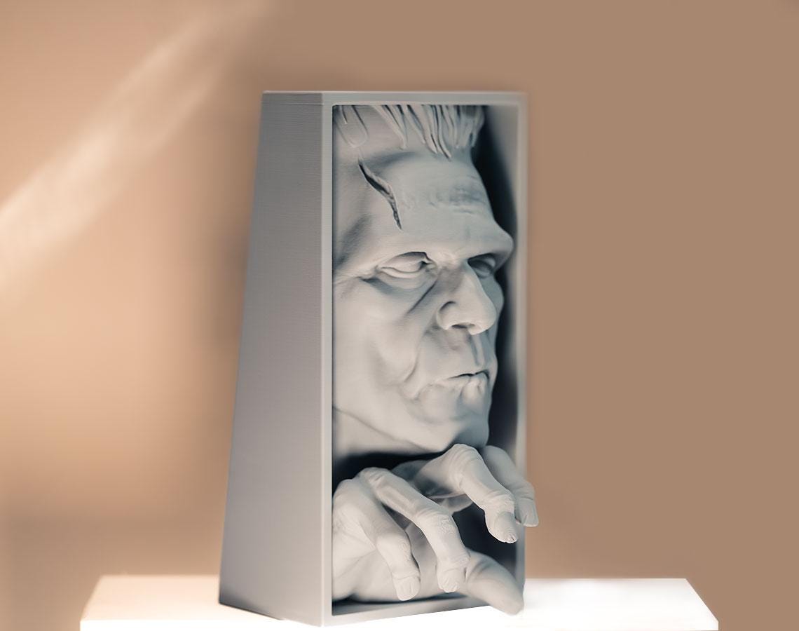 Frankenstein Monster Book Nook Shelf Decoration Decor Bookend Bookshelf ...