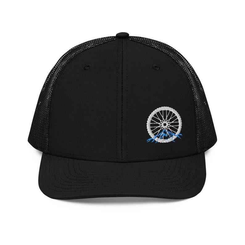 Mountain Bike Wheel Hat, Embroidered Outdoors, Iced Mountain Trucker ...