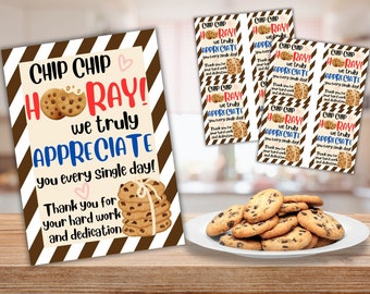 Chip Chip Hooray Printable Gift Tag | Appreciation Gift | Chocolate ...