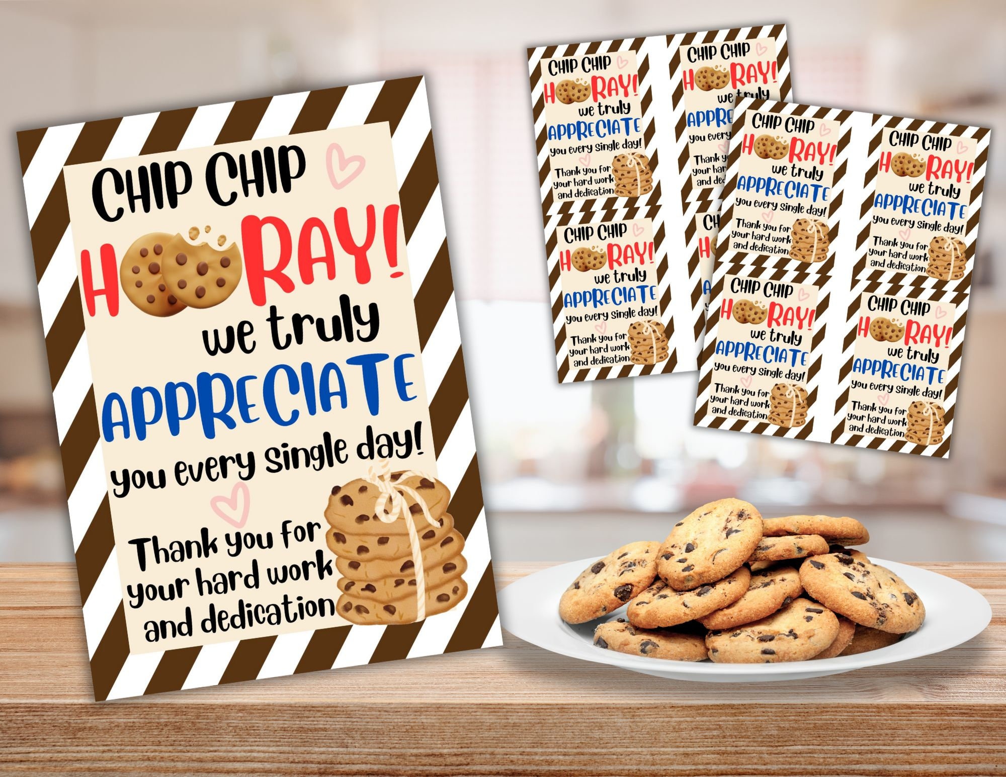 Chip Chip Hooray Printable We Appreciate You Thank You Card Cookie ...