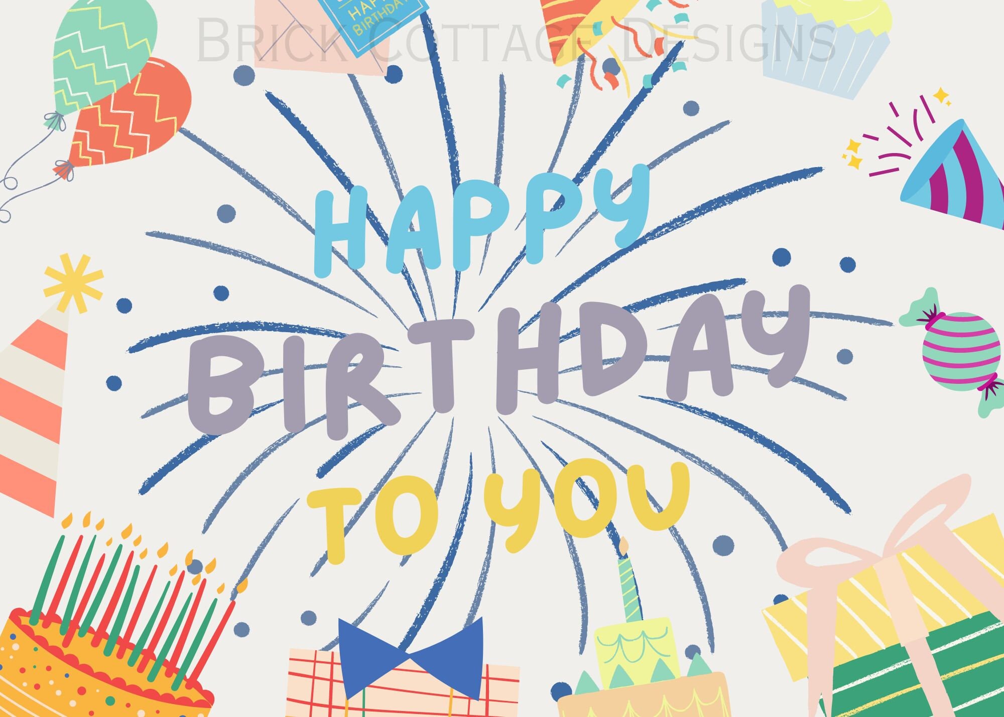 Happy Birthday to You| Digital Download| Birthday Card| PRINTABLE ...