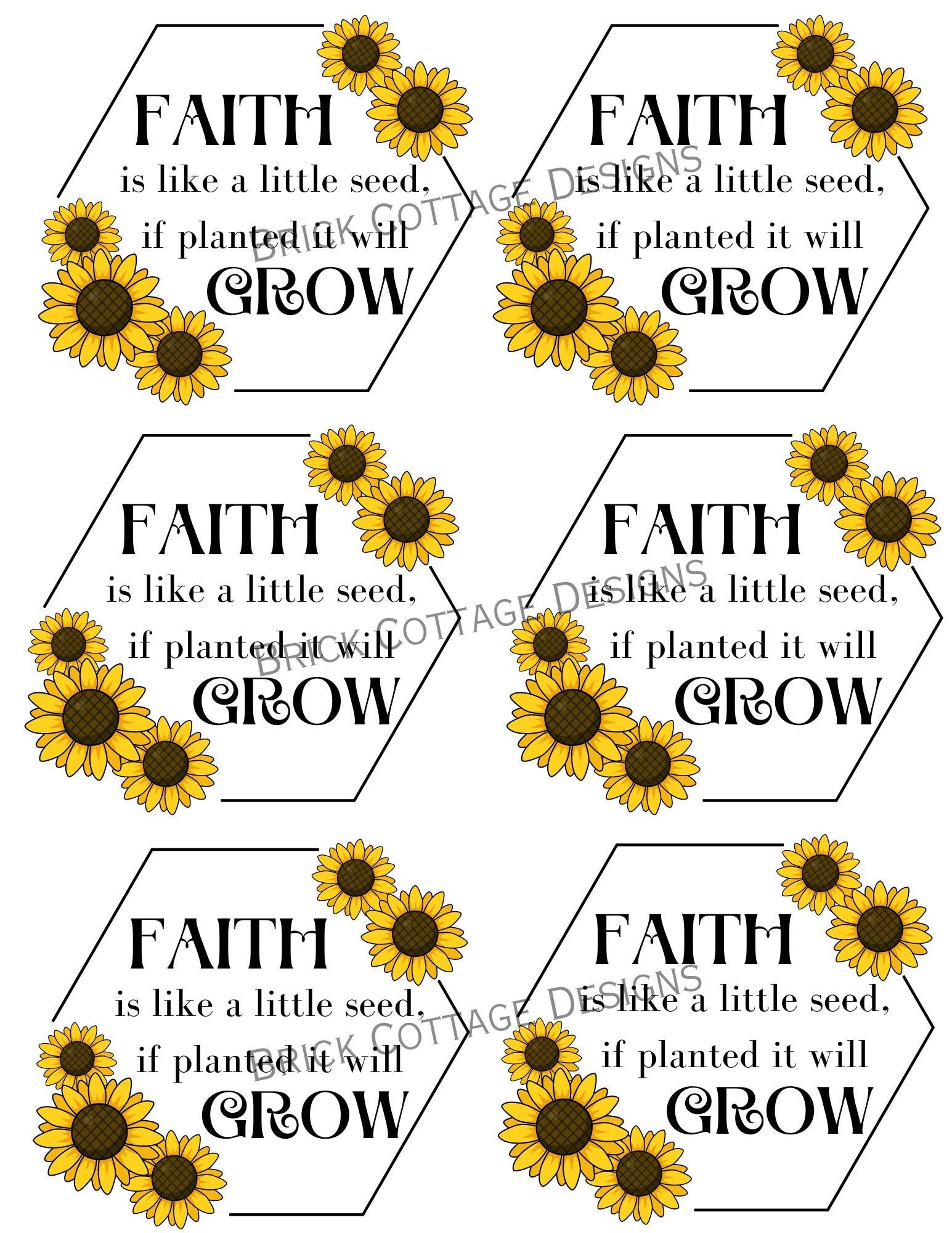 Faith Printable, LDS Faith Printable Handout, Religious Handout, Church ...
