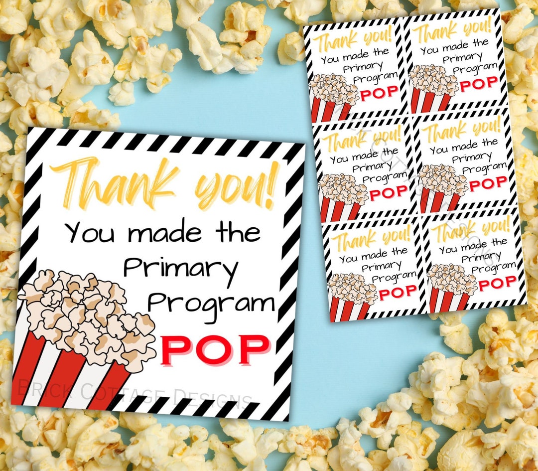 Primary Program POP | Primary Program Printable | Thanks | LDS Primary ...