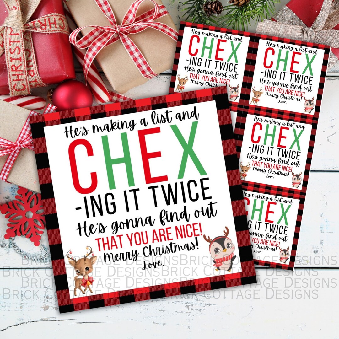 Chexing It Twice| Christmas Printable| Christmas Treat Tag| Neighbor ...