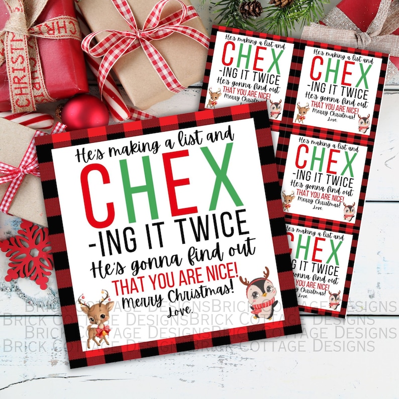 Chexing It Twice| Christmas Printable| Christmas Treat Tag| Neighbor ...