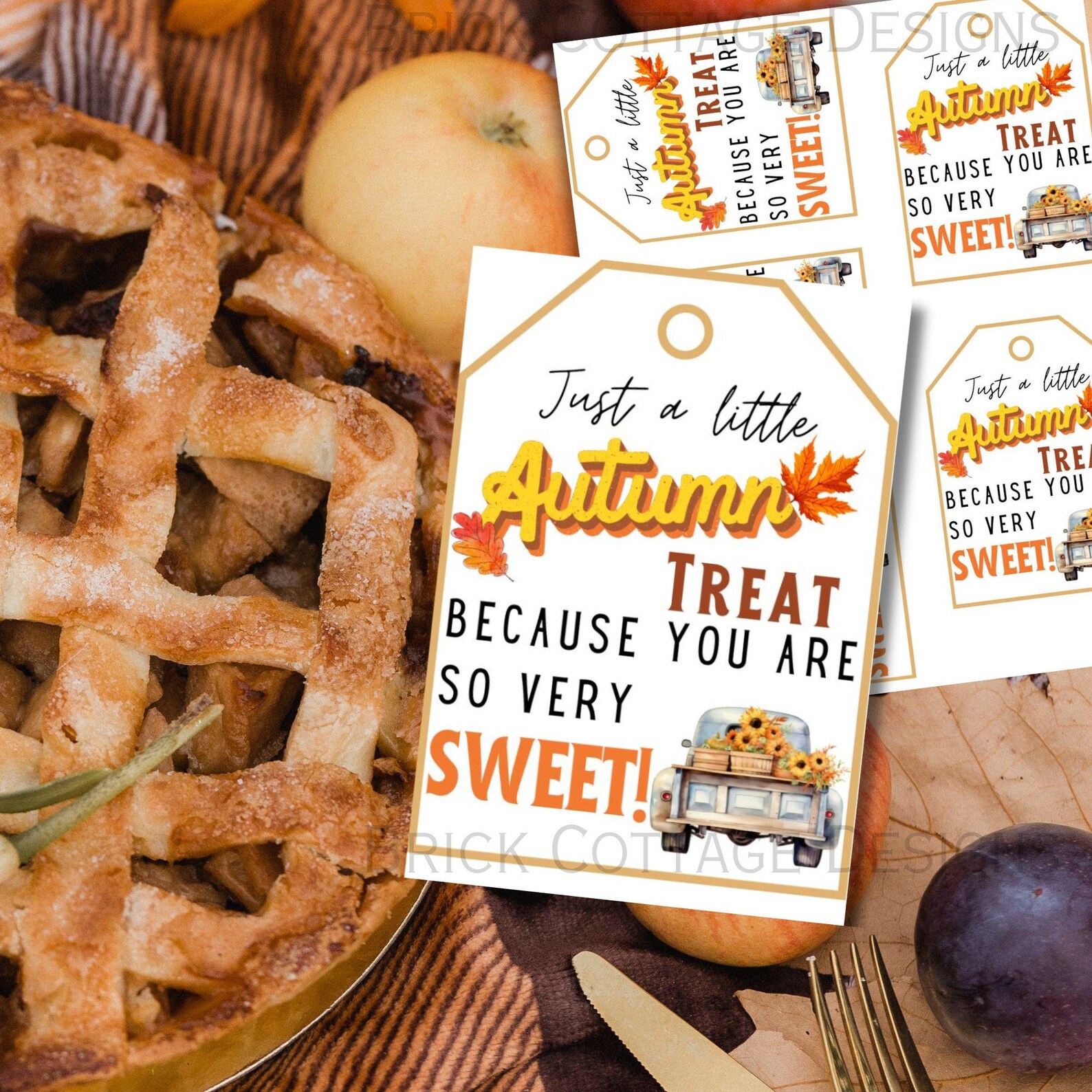 Autumn Treat Gift Tags: Printable Thanksgiving Favors (digital Download ...