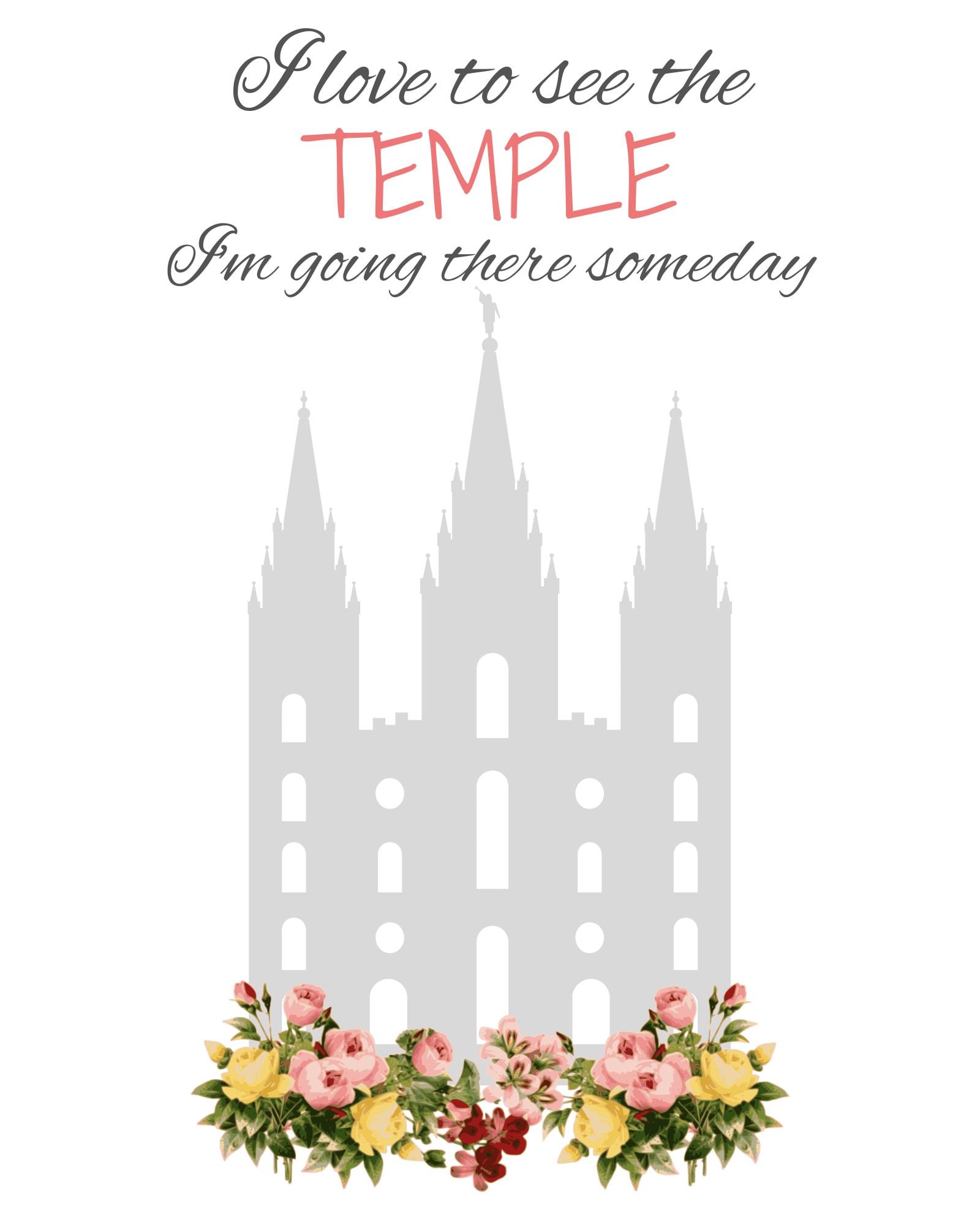 LDS I Love to See the Temple| Clip Art| Printable| Digital Download ...