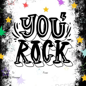 You Rock Printable| Rock and Roll| Pop Rocks Tag| Rock Candy Printable ...