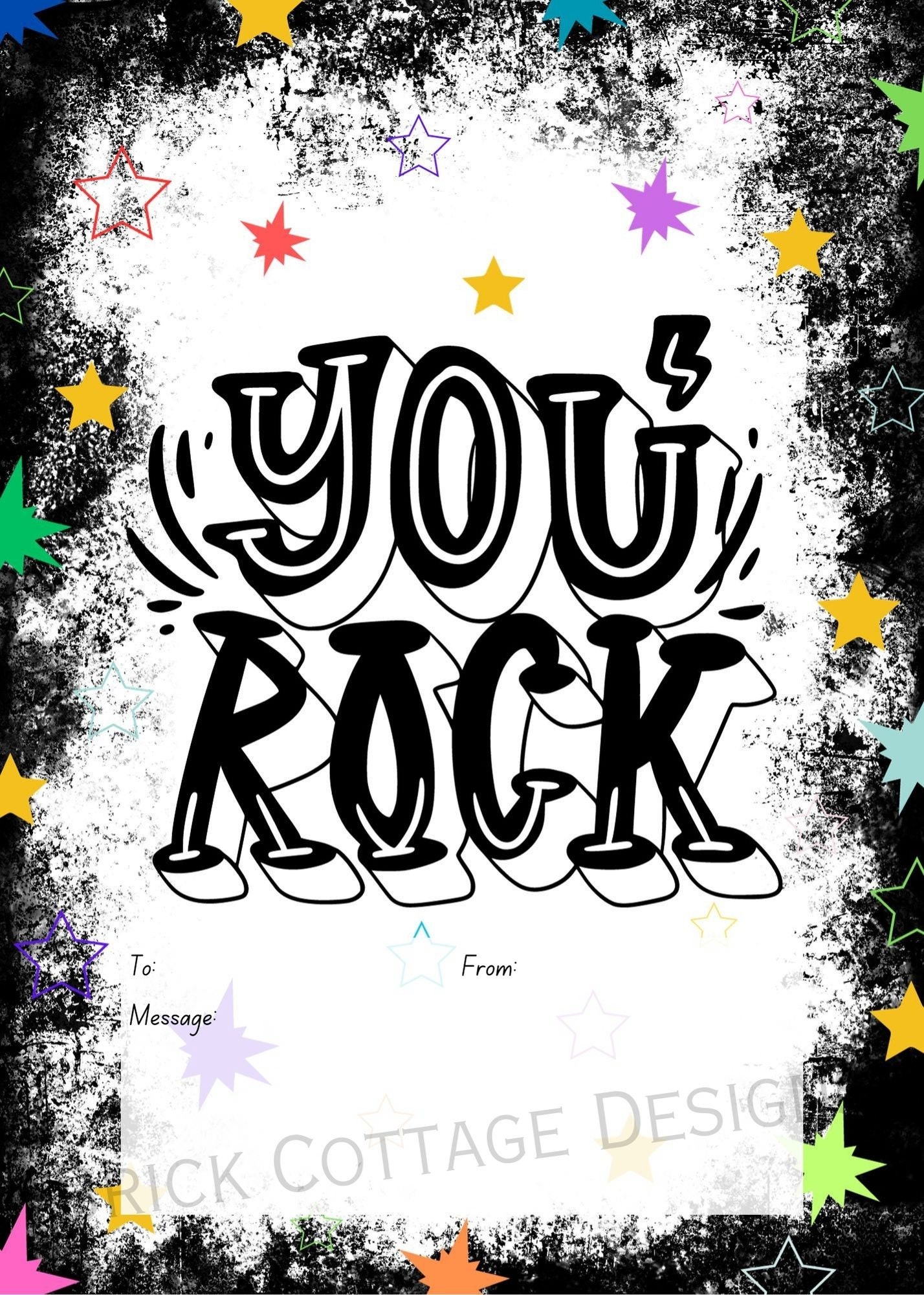 You Rock Printable| Rock and Roll| Pop Rocks Tag| Rock Candy Printable ...