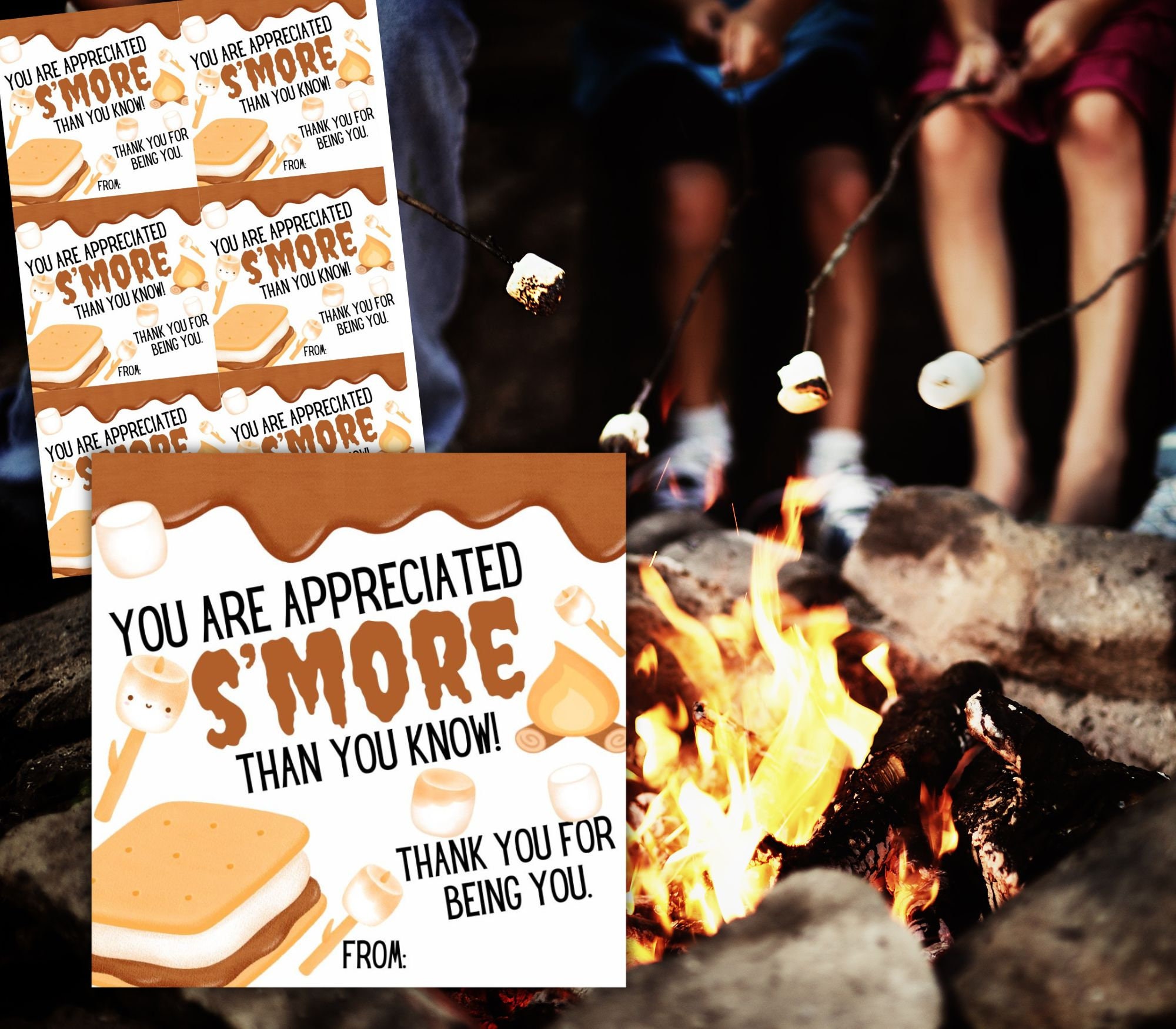 Smore Gift Tag| Thank You Treat Tag| Smore Thanks| Smore Thank You ...