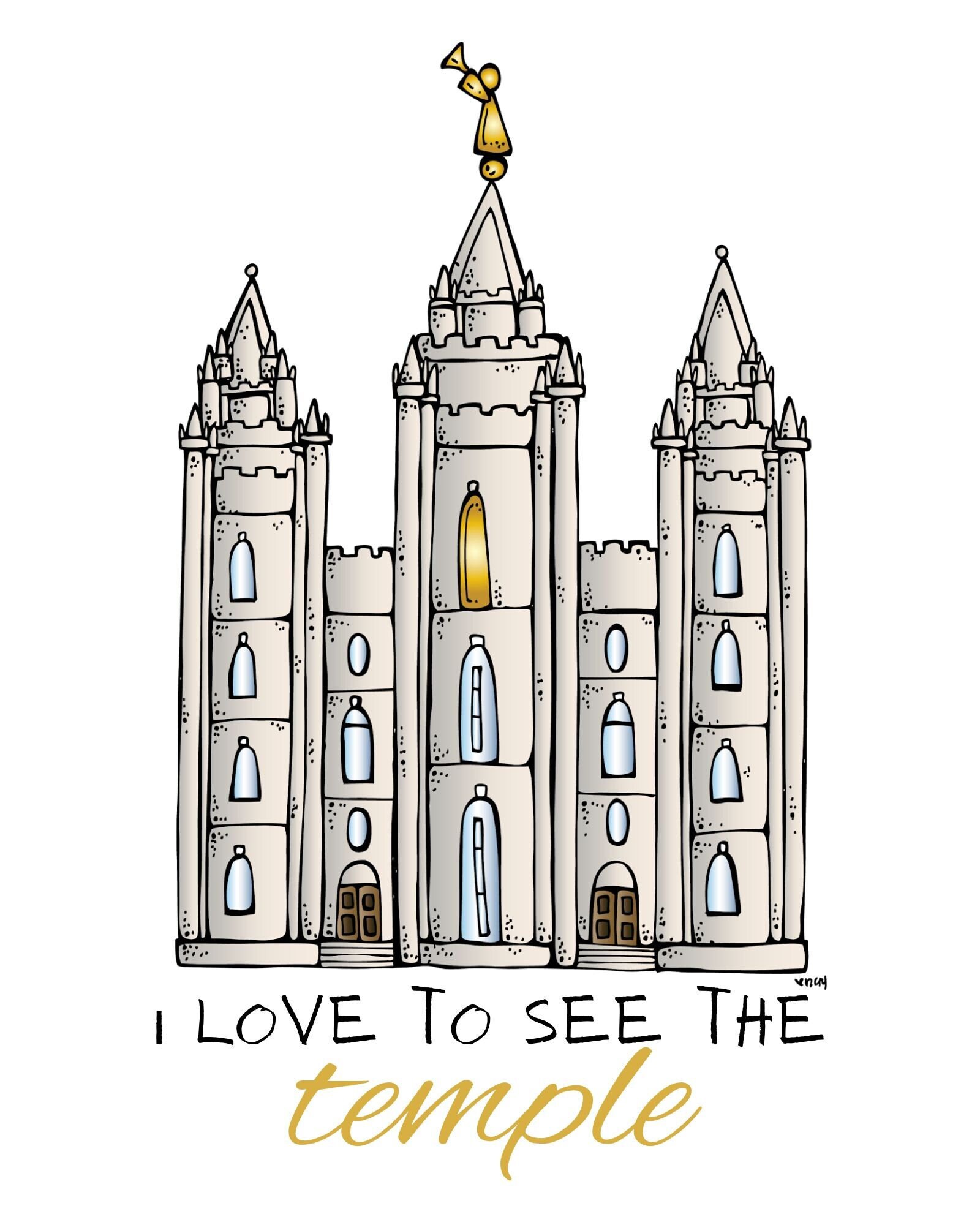 LDS I Love to See the Temple Clip Art Printable Digital - Etsy
