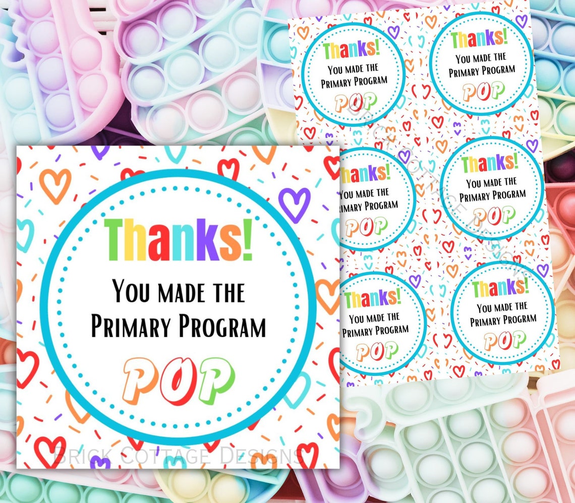 Primary Program POP| Primary Program Printable| Thanks| LDS Primary ...