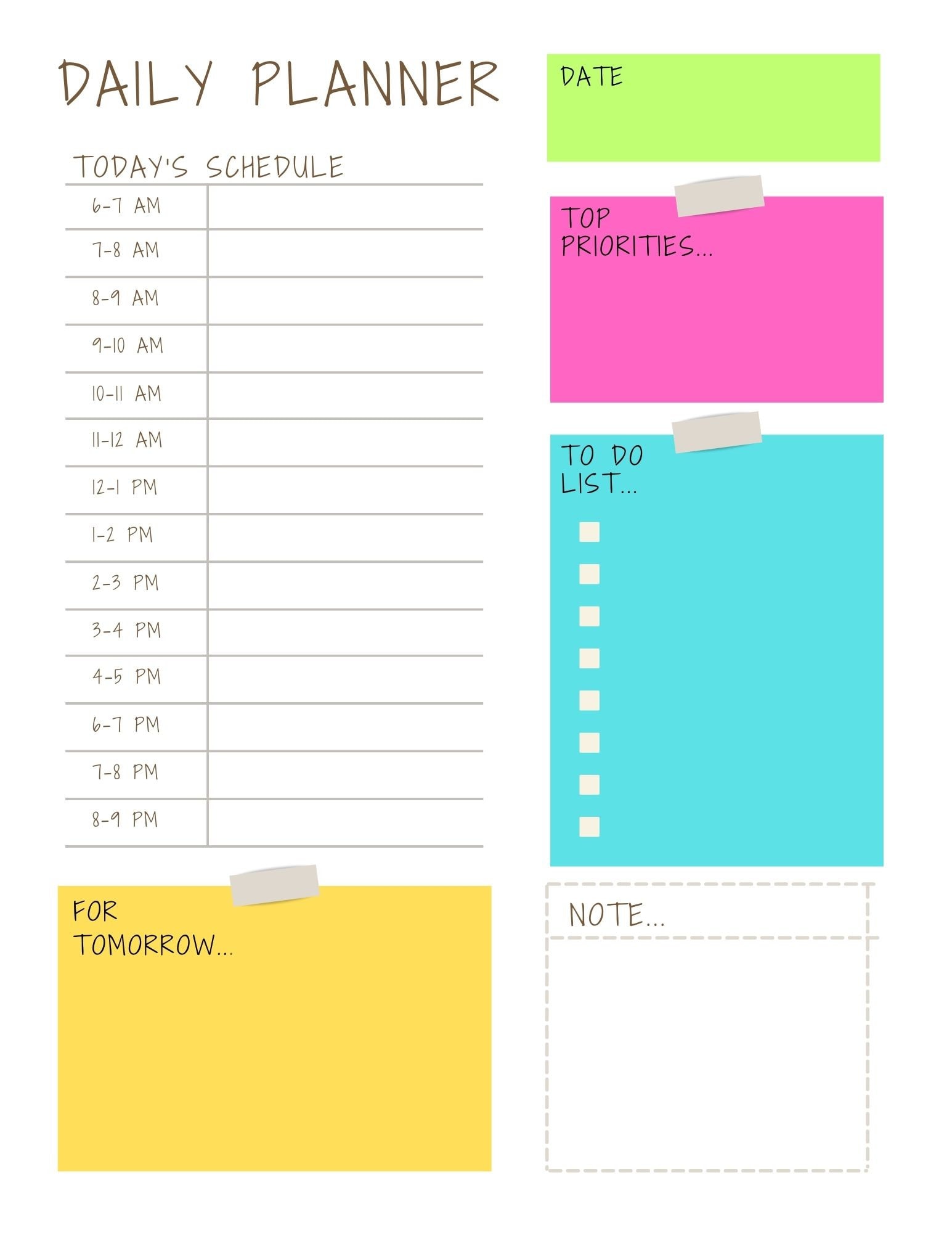 Daily Planner Digital Planner Printable Planner Digital ...