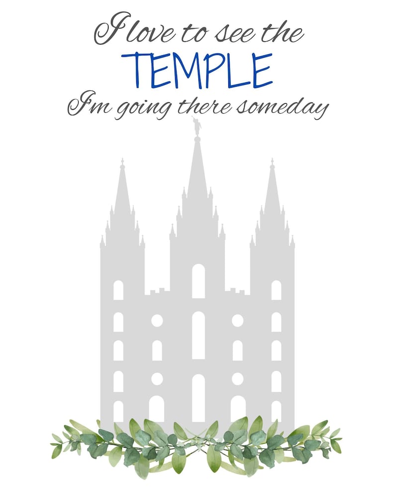 LDS Temple Print: 'I Love to See the Temple' Wall Art (digital Download ...